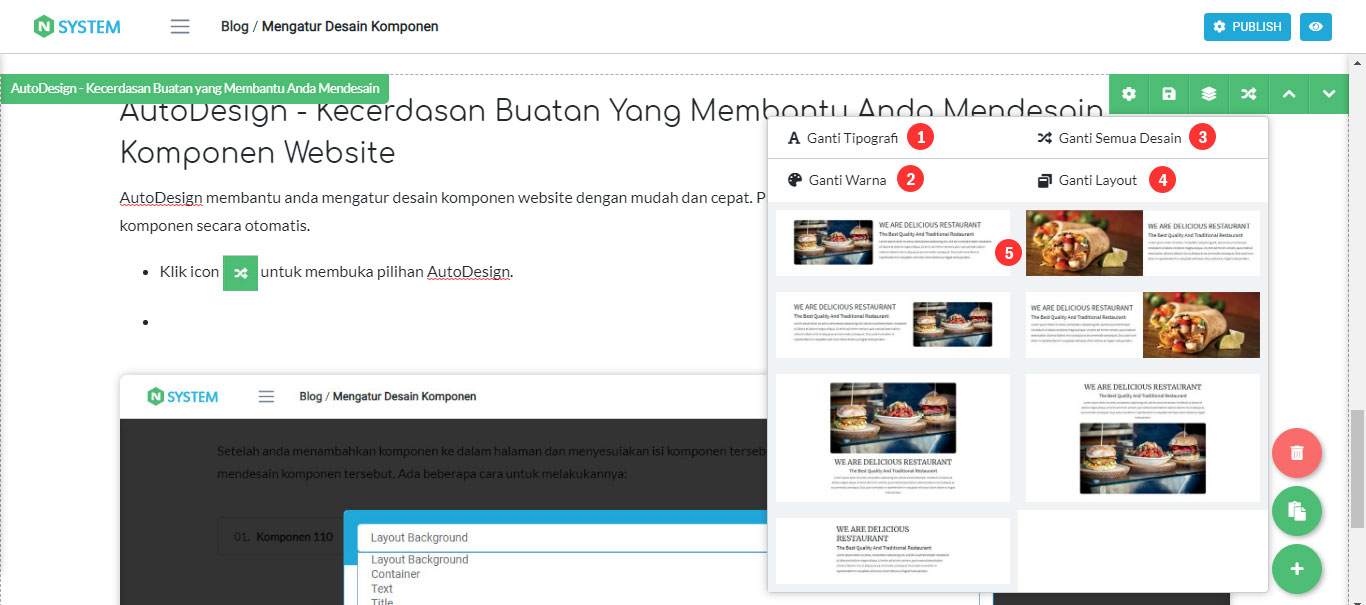 Mengatur Desain Komponen Website