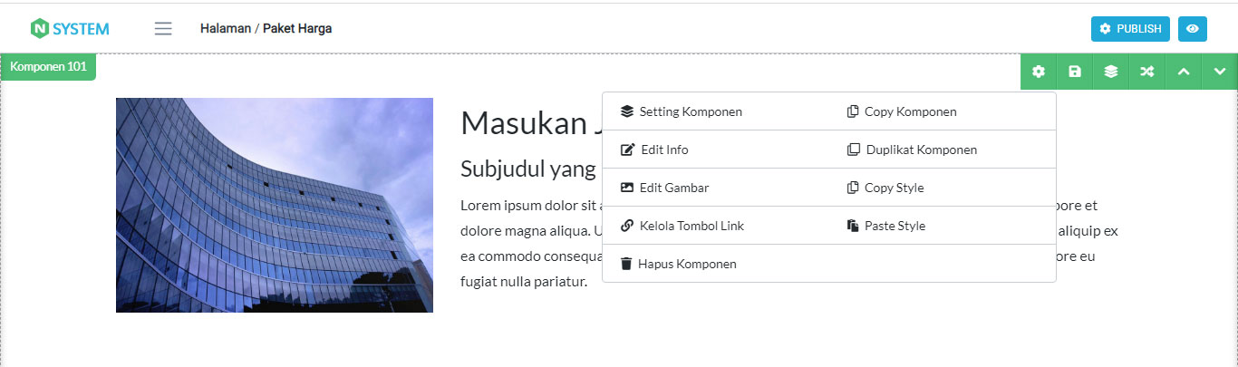 Mengatur Desain Komponen Website